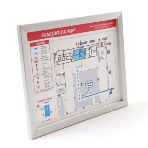 Wide Flat Hinged Evacuation Map - Building Maps