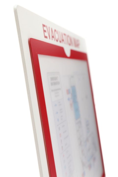 High Visibility Evacuation Map Holder - Building Maps
