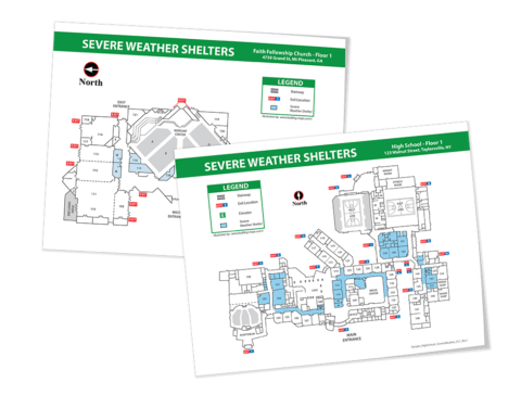 Severe Weather Maps | Evacuation & Shelter Maps | Building Maps
