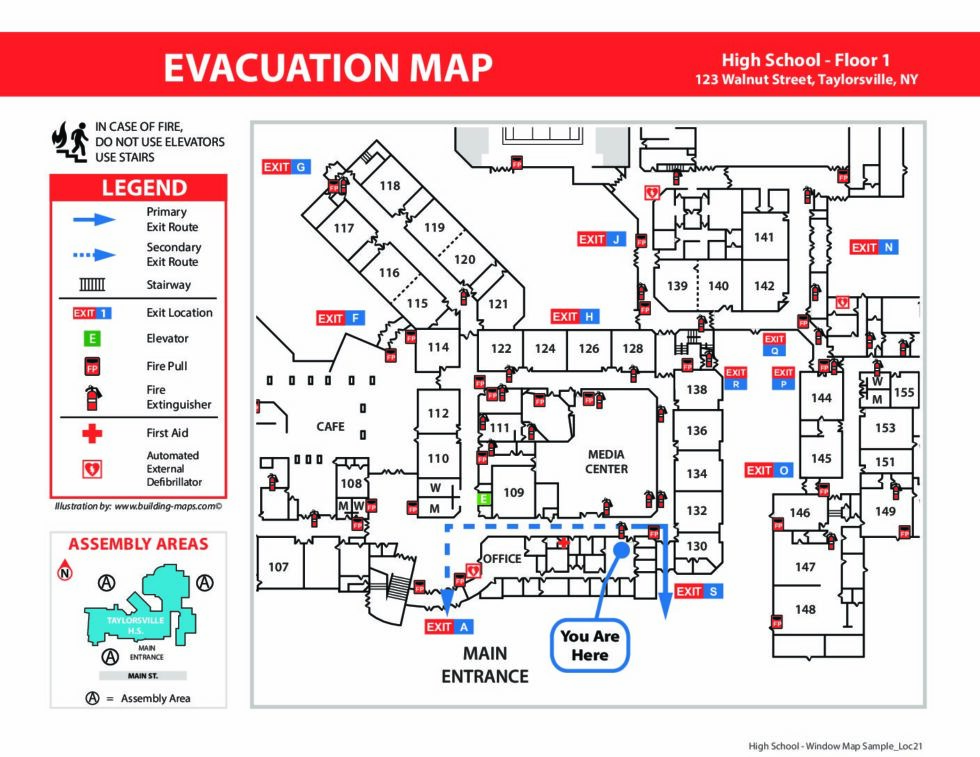 Evacuation Map vs. Evacuation Plan | Building Maps